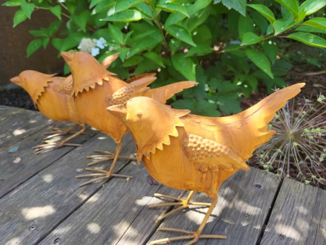 Edelrost 3er Set Vögel, groß - Angels Garden Dekoshop