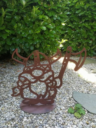 Edelrost Wikinger Jarl mit Schild - Angels Garden Dekoshop