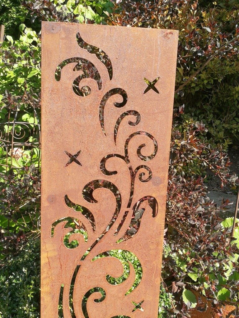 Edelrost Gartenstele Doppelranke Grace - Angels Garden Dekoshop