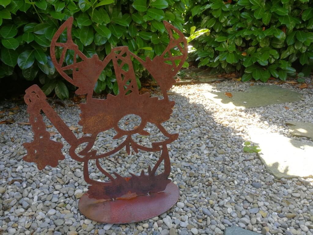 Edelrost Wikinger Björn mit Morgenstern - Angels Garden Dekoshop