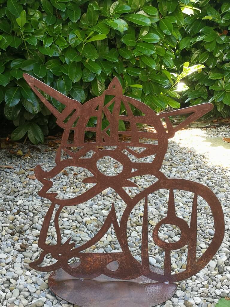 Edelrost Wikinger Jarl mit Schild - Angels Garden Dekoshop