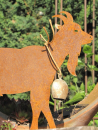 Edelrost Schild mit Ziege "verbockt" - Angels Garden Dekoshop